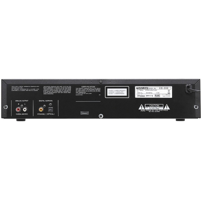 Tascam CD-200 Reproductor de CD - Plaza Music Perú