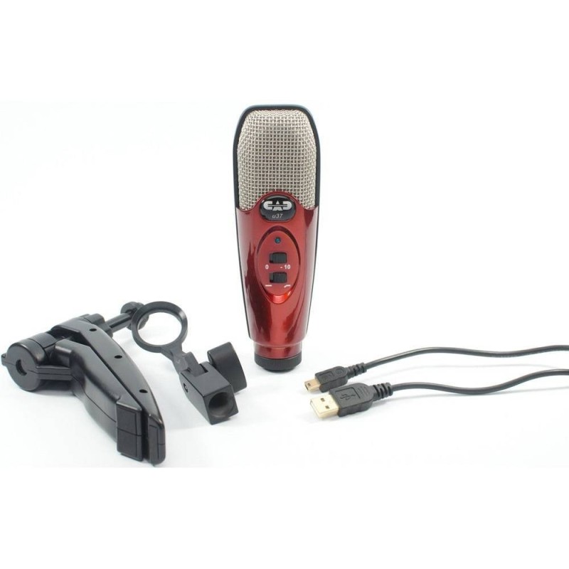 Cad Audio U37SE-CA Micrófono Condensador USB Candy Apple Red